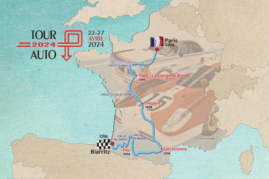 Tour Auto 2024. Découvrez le parcours du rallye historique entre Paris ...