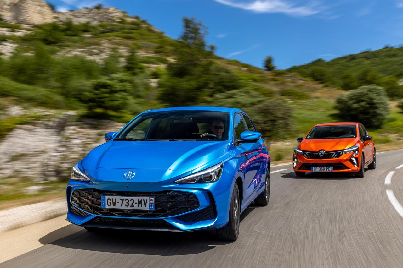 Essai MG3 hybride : premier comparatif face à la Renault Clio E-Tech