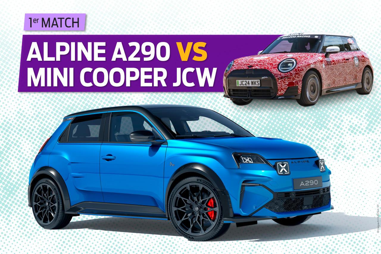 Alpine A290 vs Mini Cooper John Cooper Works (2024). Premier duel en ...
