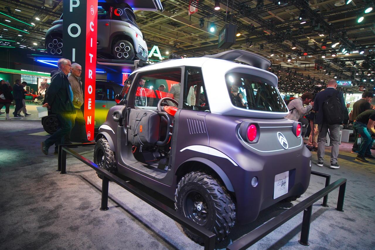 Photo 2 - La carrosserie mêle bleu-violet et blanc. - Citroën Ami Buggy ...