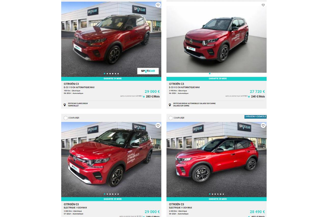 Photo 1 - A peine livrée, la Citroën ë-C3 est déjà disponible en ...