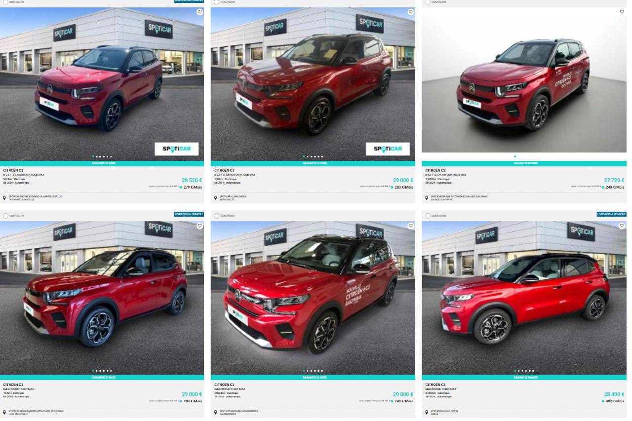 Nouvelle Citroën ë-C3. Déjà proposée en occasion, elle coûte plus cher ...