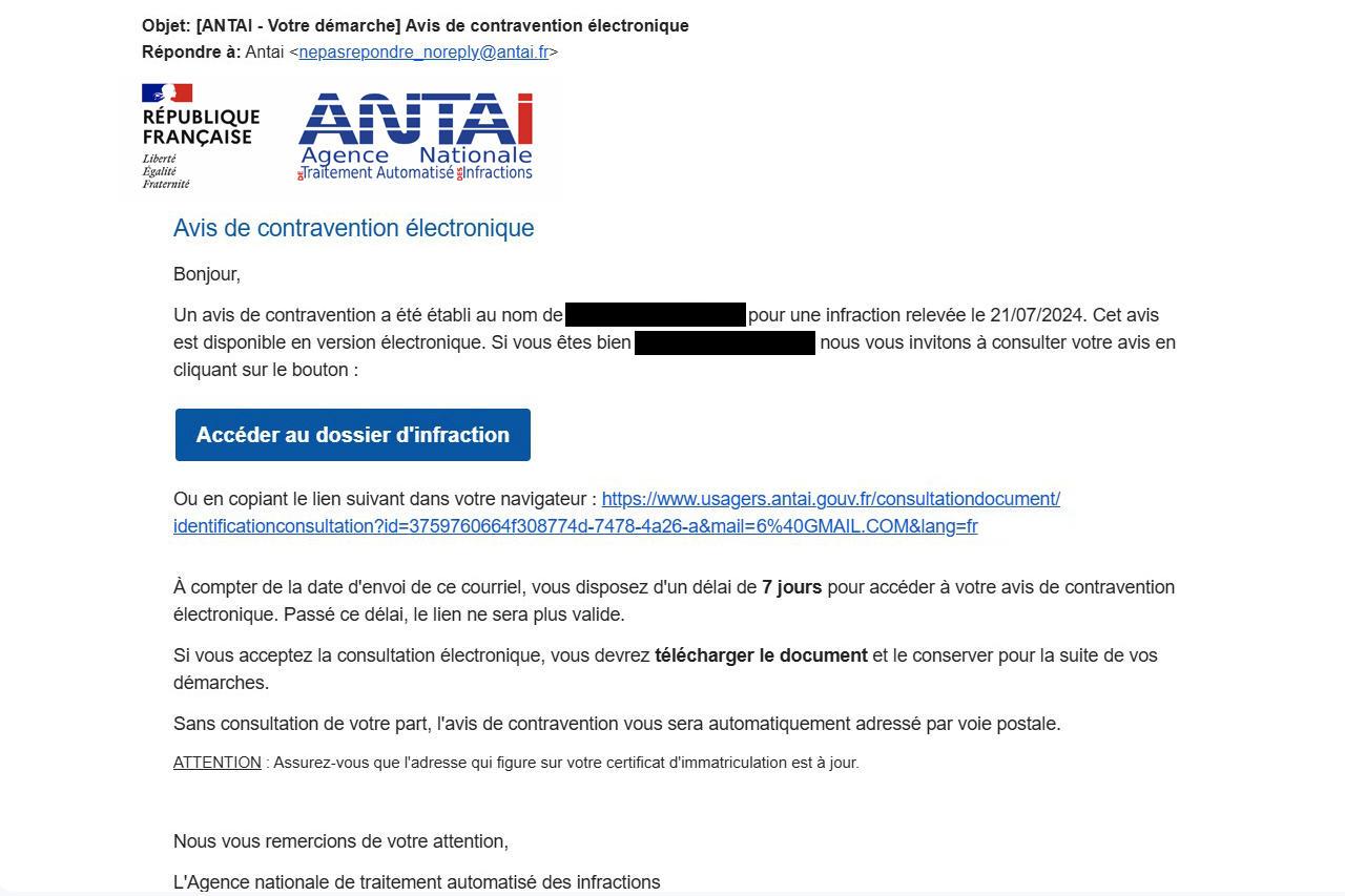 PV reçu par mail : arnaque ou vrai avis de contravention