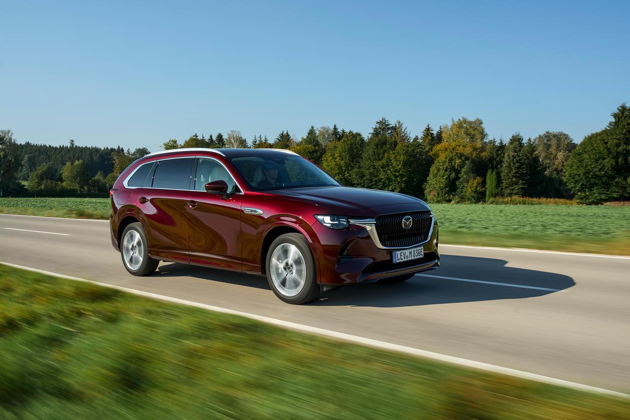 Photo 1 - mazda cx-80 phev 2024 essai fiche technique - Essai Mazda CX-80 hybride (2024). Un ...