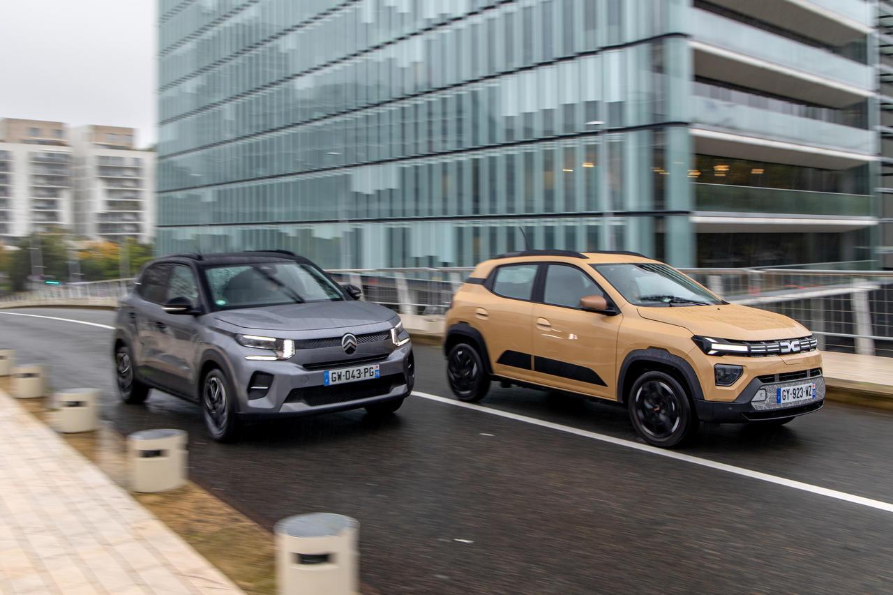 Essai Citroën ë-C3 et Dacia Spring. Le match des électriques à petit prix