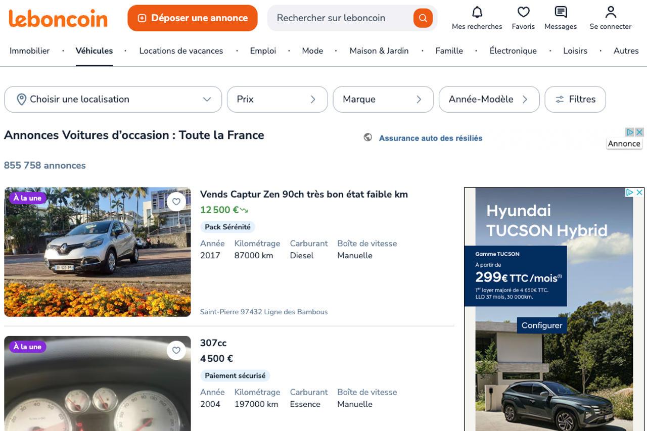 Diaporama et photos - A quoi ressemble la voiture d'occasion type en 2024 ? Une étude leboncoin ...