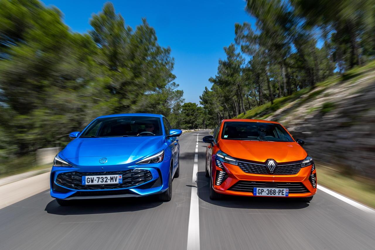 Essai MG3 hybride : premier comparatif face à la Renault Clio E-Tech