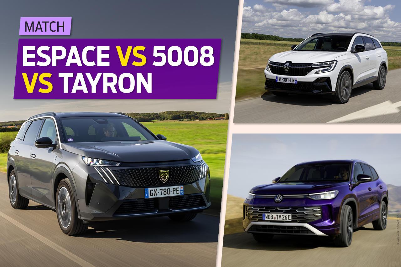 Peugeot 5008, Renault Espace, Volkswagen Tayron : le match des SUV à 7 places