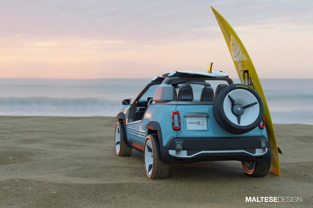 Renault 4 (2025). A quoi ressemblerait une version plage JP4 du nouveau ...