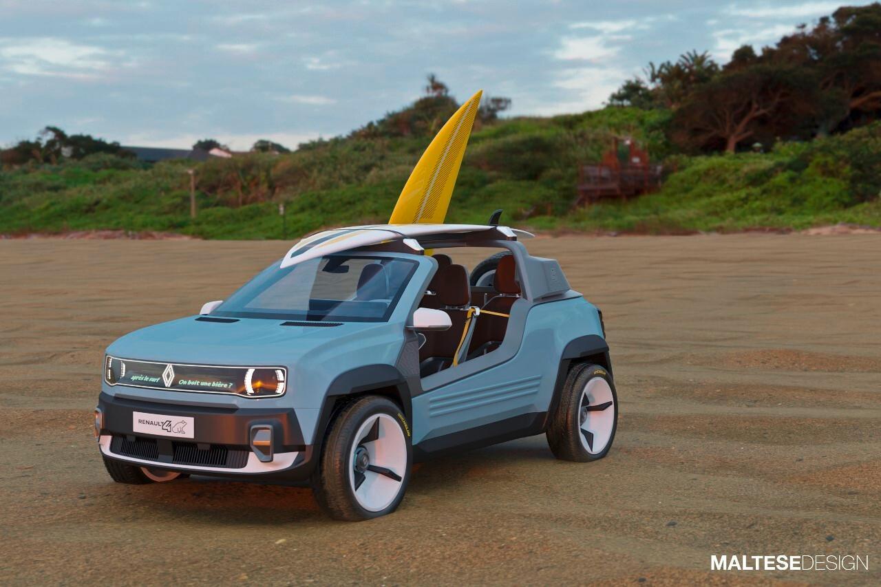 Renault 4 (2025). A quoi ressemblerait une version plage JP4 du nouveau ...