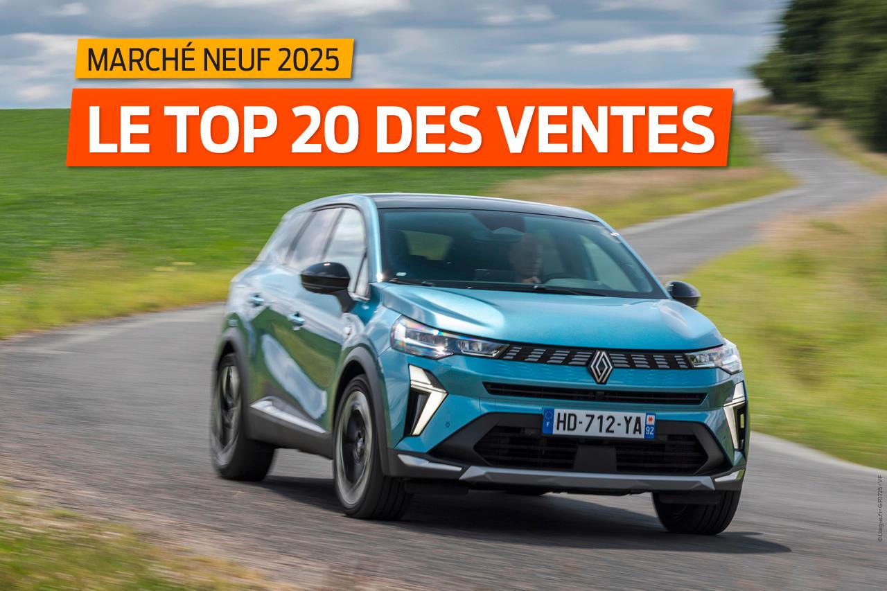 Diaporama et photos - Top 20 des voitures neuves les plus vendues en France en 2025 | L'Argus