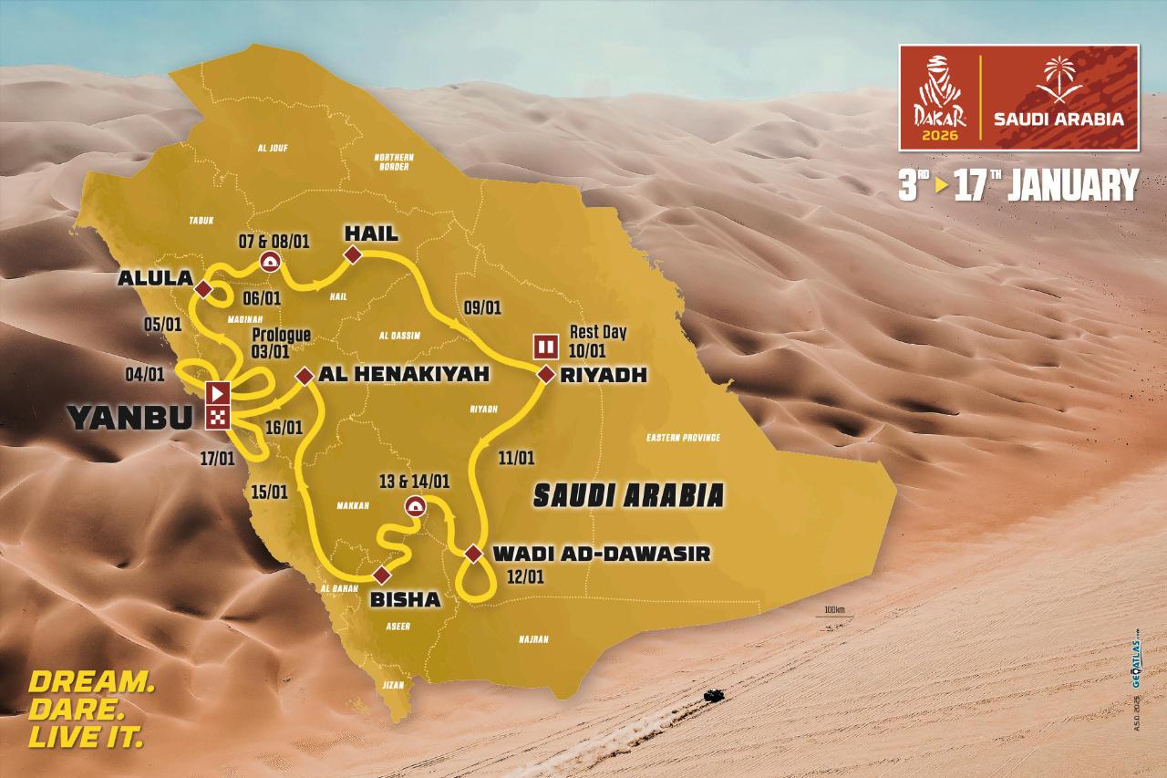 Dakar 2026 : voici le parcours et les étapes de la 48e édition