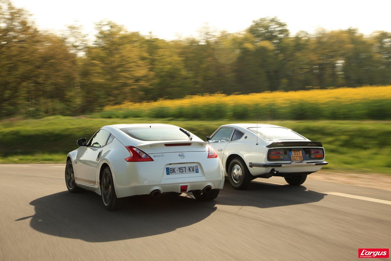 Photo 9 - vue arrière Datsun 240Z Nissan 370Z blanche - Datsun 240Z vs Nissan 370Z : c'était ...