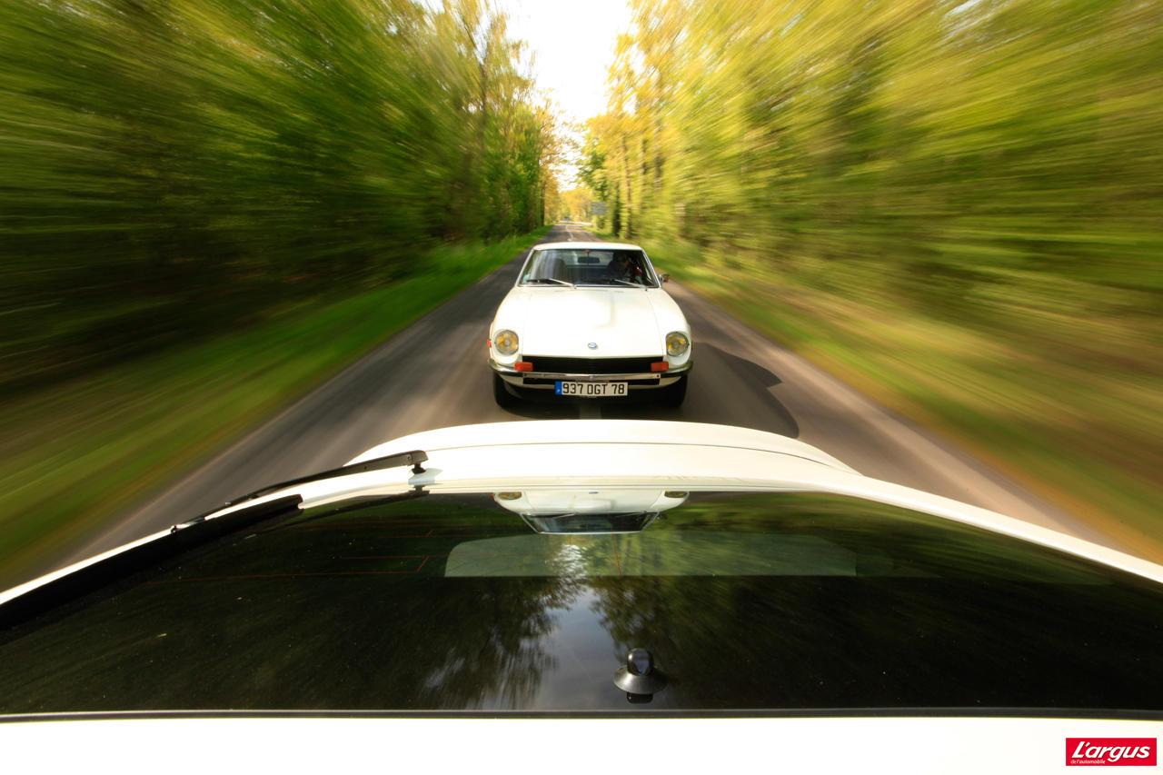 Photo 11 - vue avant Datsun 240Z blanche - Datsun 240Z vs Nissan 370Z : c'était mieux avant
