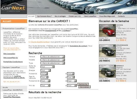 Leaseplan lance son site de vente d'occasion Carnext