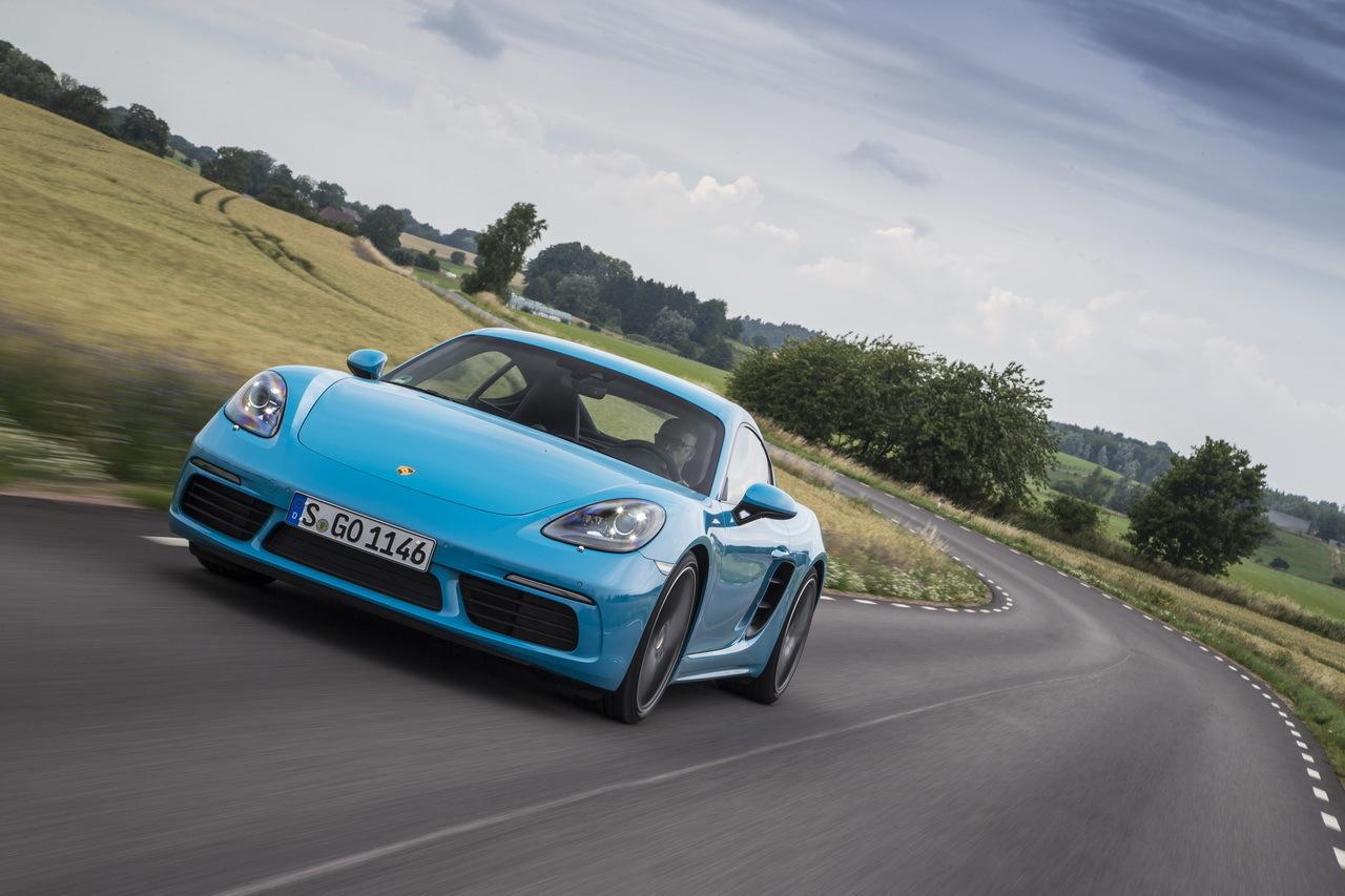 Photo 1 - porsche 718 cayman s miami blue avant - Essai Porsche 718 ...