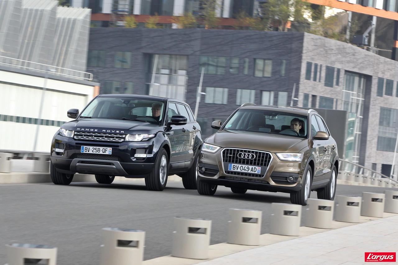 Essai comparatif : l'Audi Q3 affronte le Land Rover Evoque