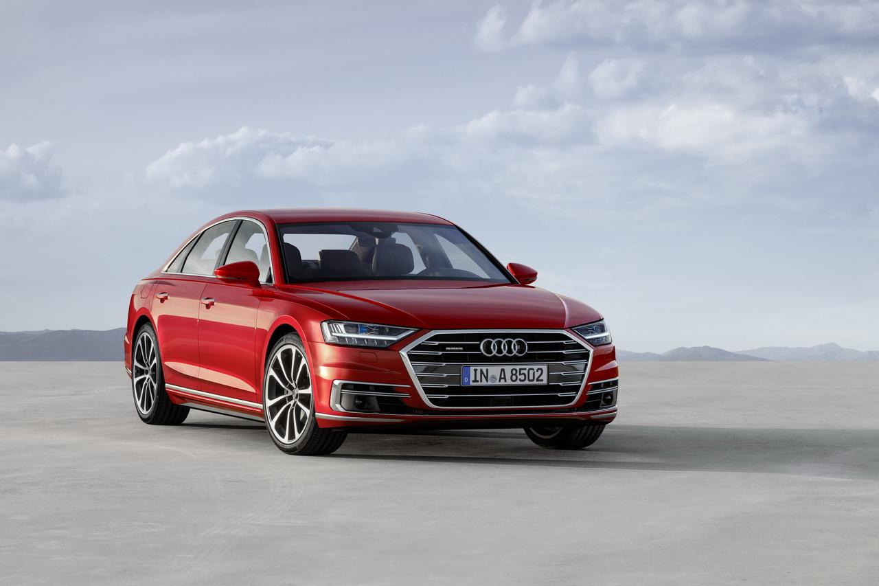 Photo 7 - Audi A8 2017 rouge avant droit - Audi A8 2017 : toutes les ...