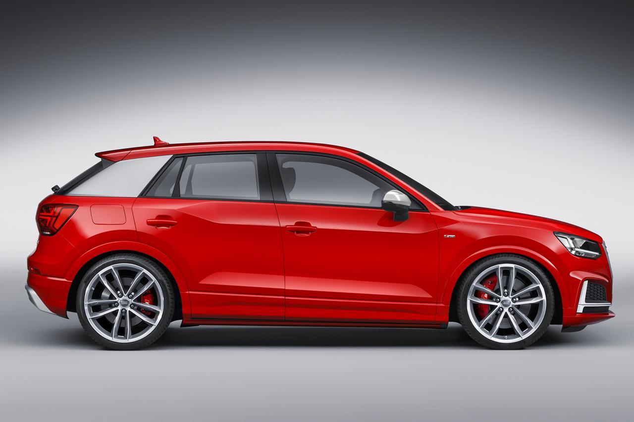 Photo 2 - Audi SQ2 2018 vue de profil couleur rouge - Audi. Tous les nouveaux SUV jusqu'en 2020