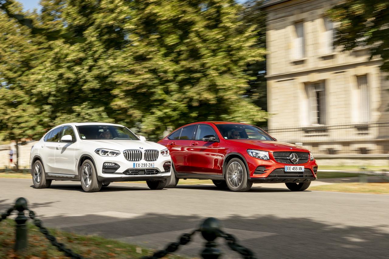 Le BMW X4 20d (2018) défie le Mercedes GLC Coupé 220d