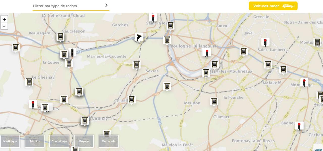 Photo 2 - carte radars - Radars : la Sécurité routière dévoile la carte ...