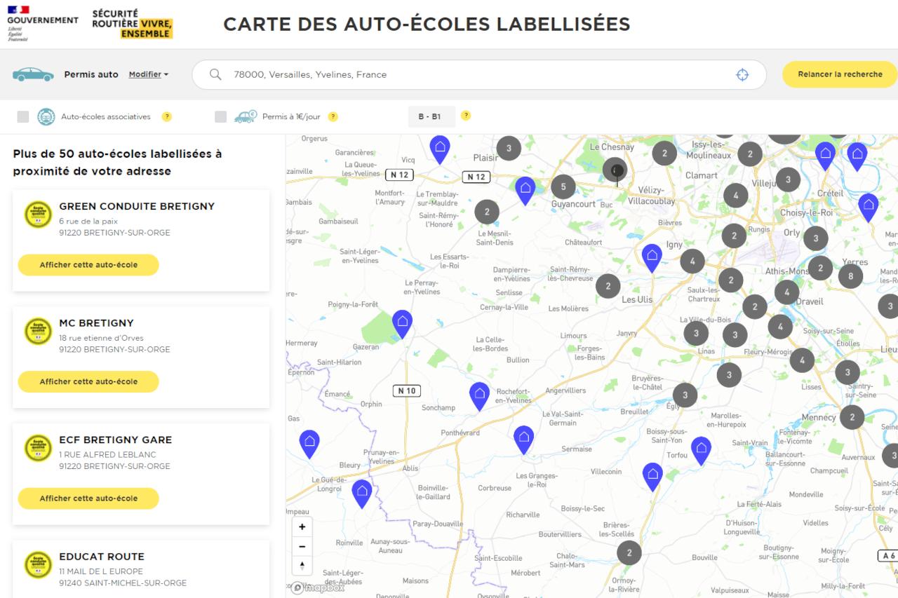 Auto-école. L'État lance une carte en ligne des formations labellisées