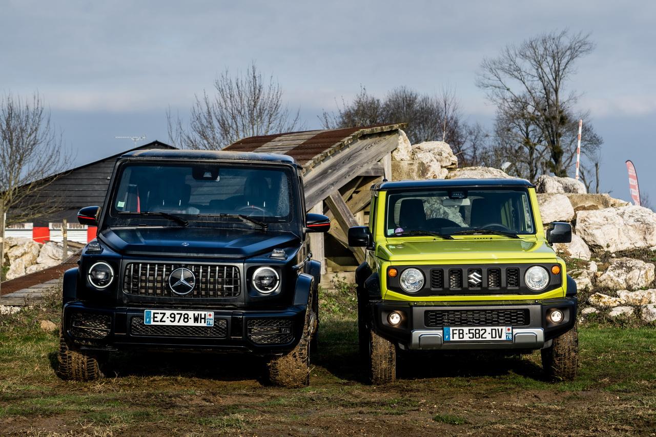 Photo 2 - Suzuki Jimny Mercedes Classe G 63 AMG - Duel entre le Suzuki ...