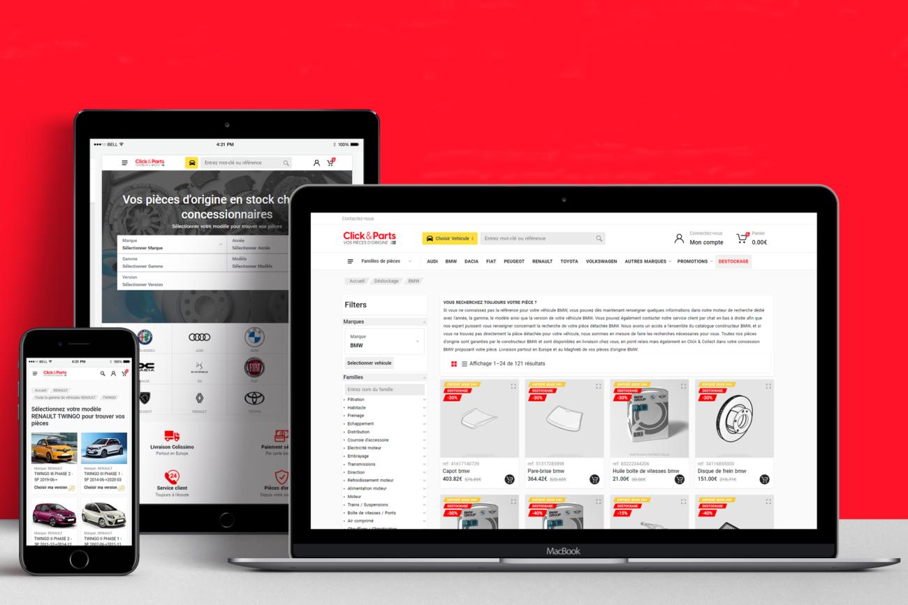 Photo 1 - site internet click & parts - Pièces détachées. Un site ...