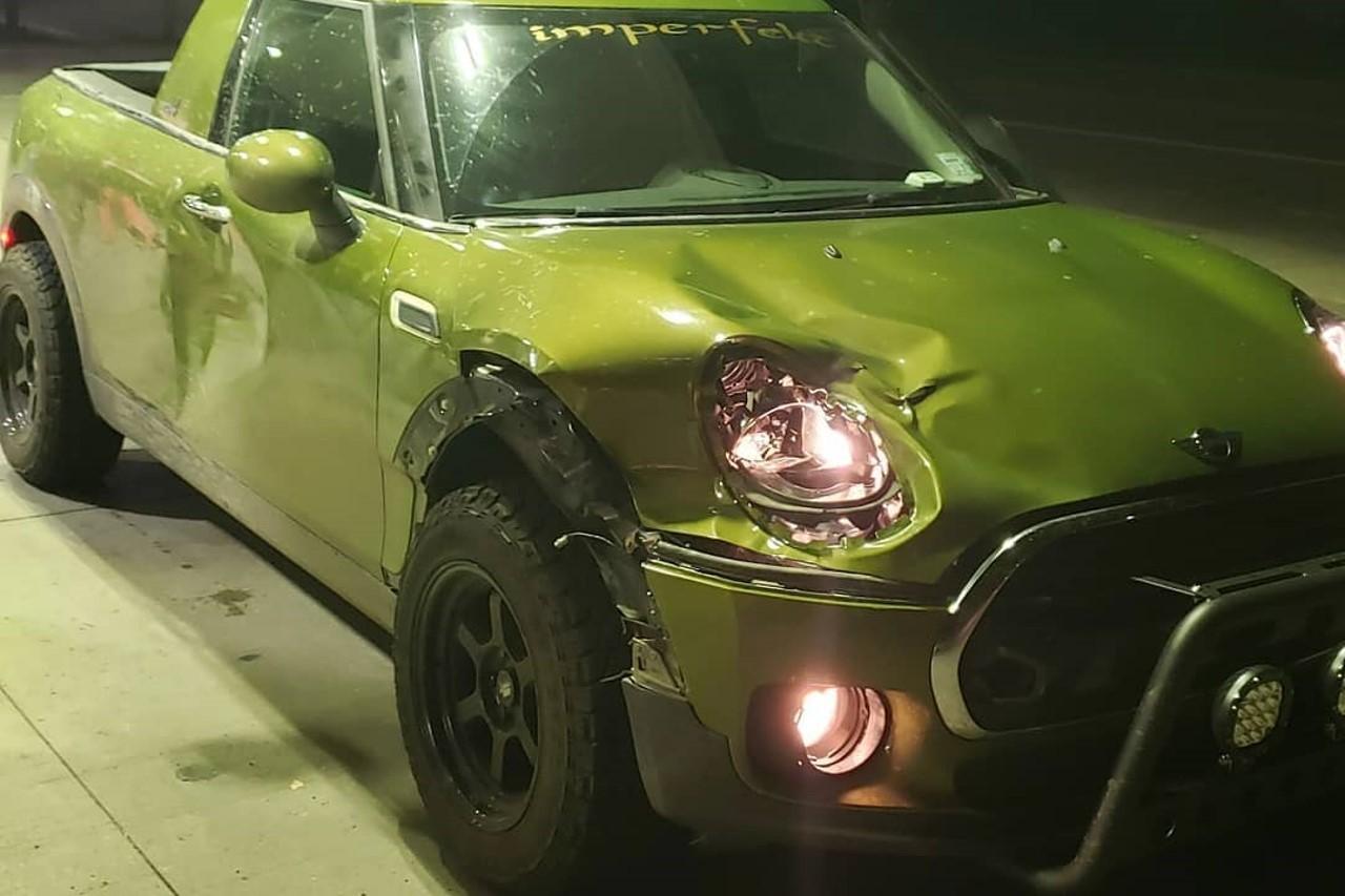 Photo 5 - Mini Clubman pick-up accident - Insolite. Un Mini Clubman ...