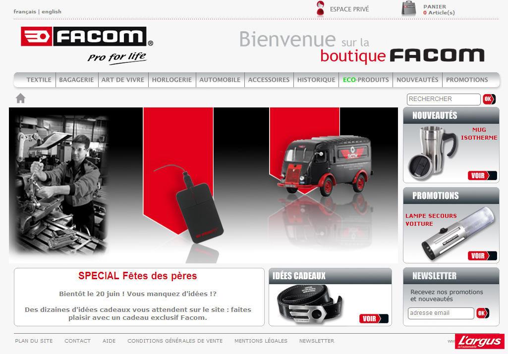 FACOM ouvre une boutique en ligne
