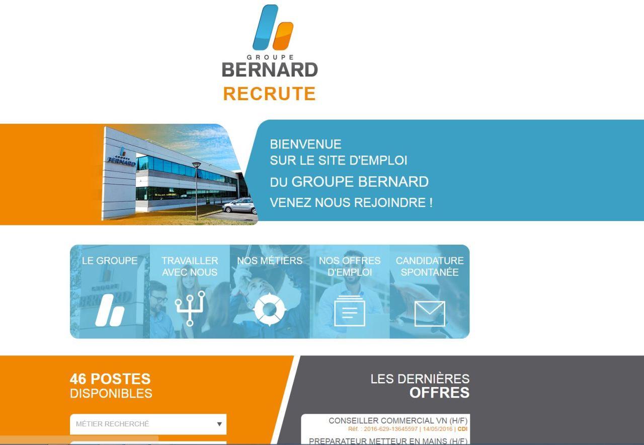 Le groupe Bernard recrute sur internet
