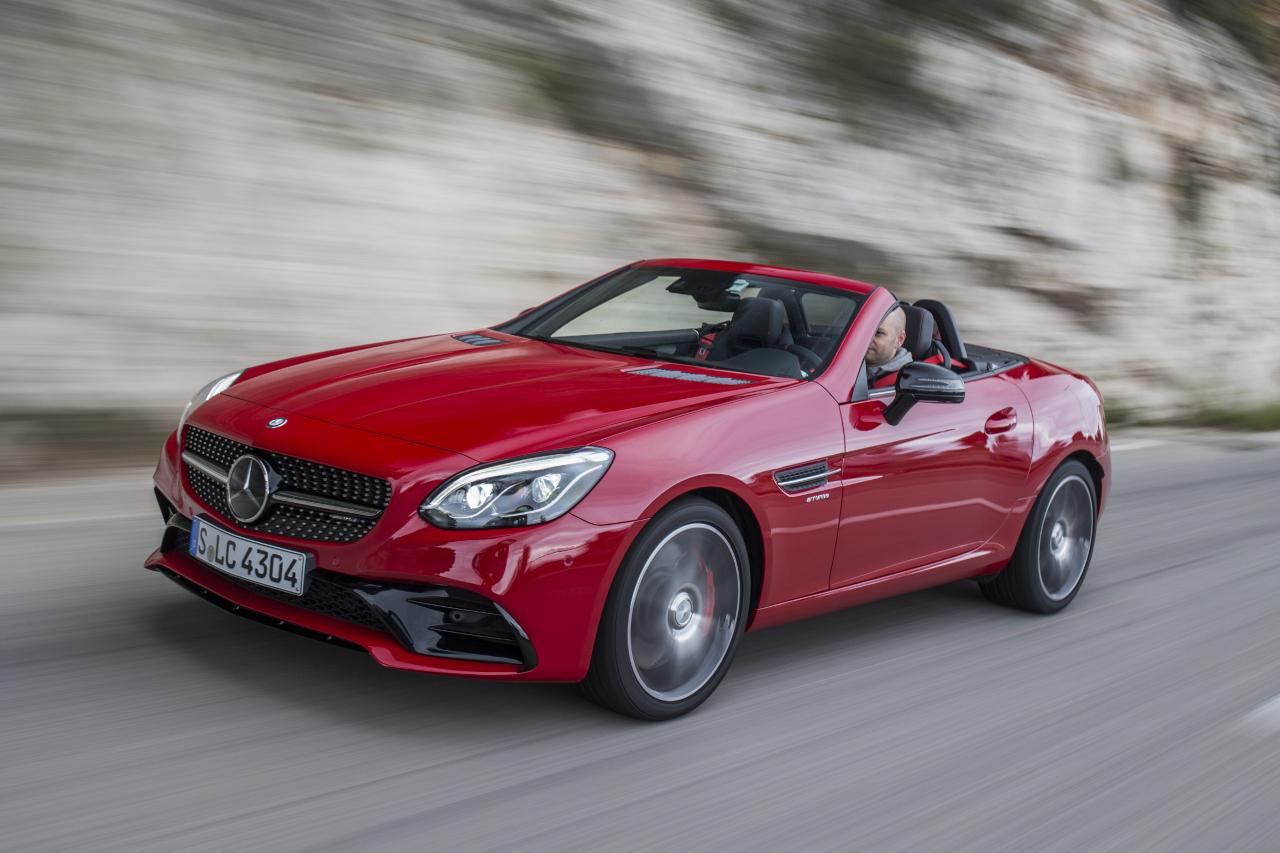 Photo 40 - mercedes slc rouge decapote - Coupés-cabriolets. Retour sur ...