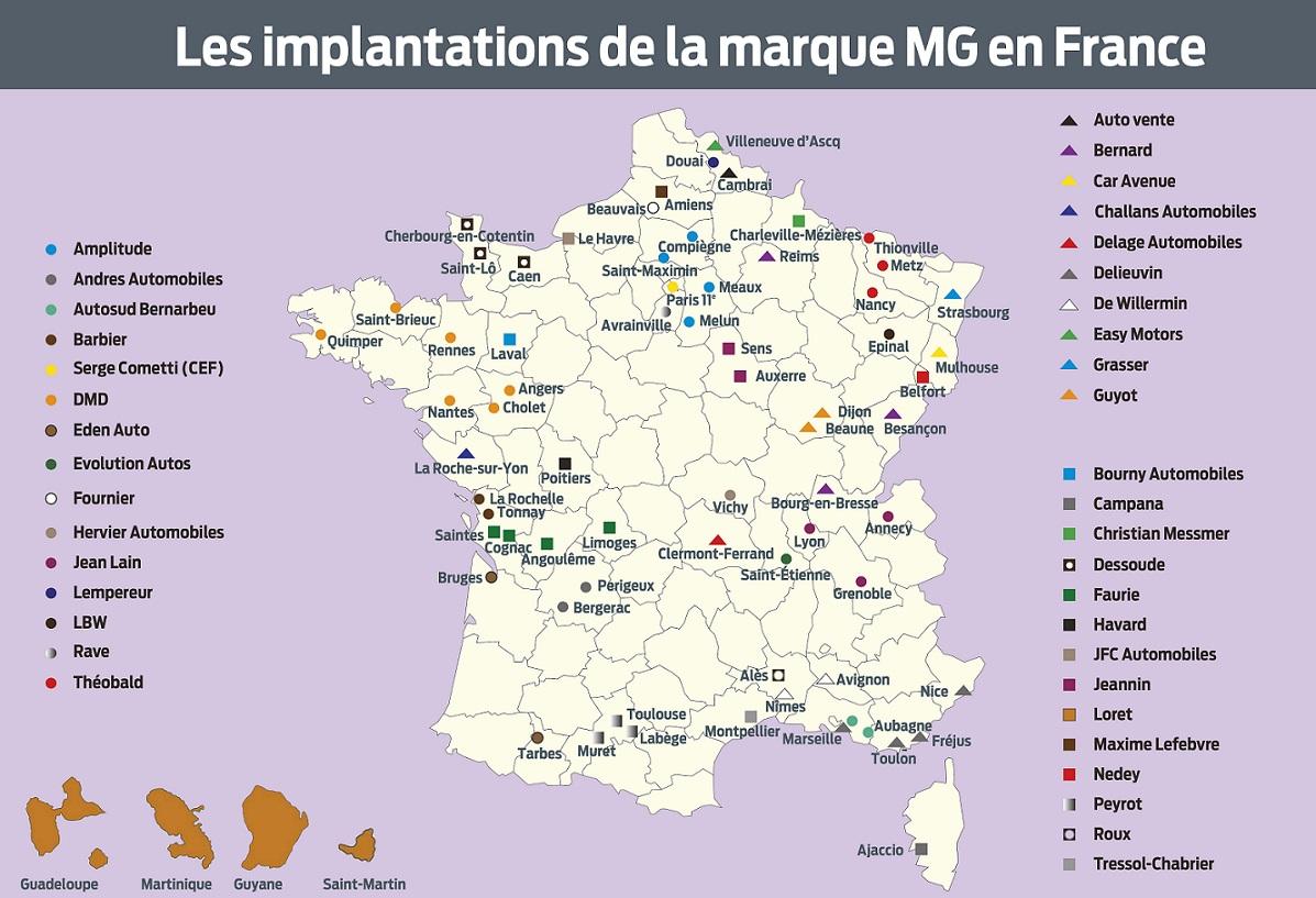 Photo 3 - Les implantations MG en France - Le réseau de distribution MG ...