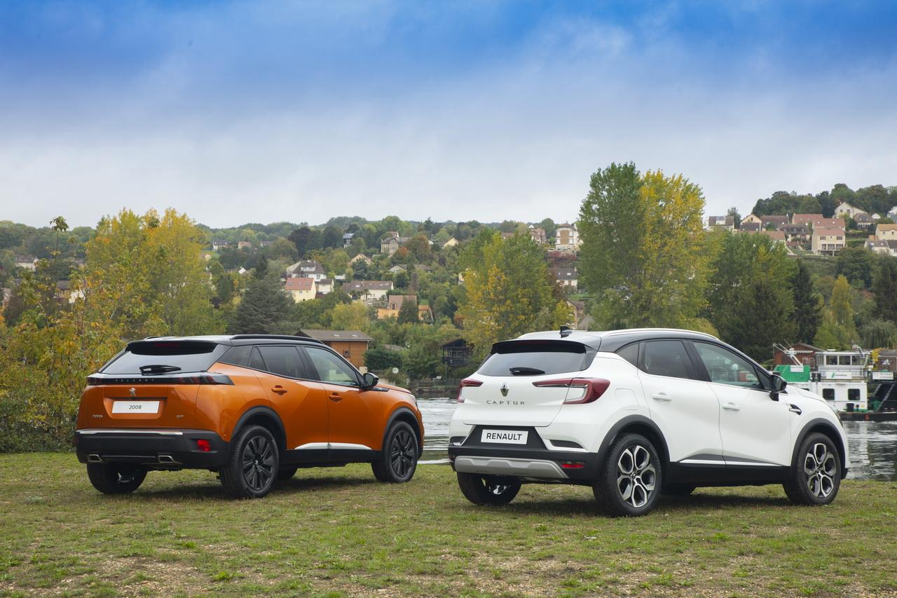 Peugeot 2008 vs Renault Captur : offres et moteurs au lancement