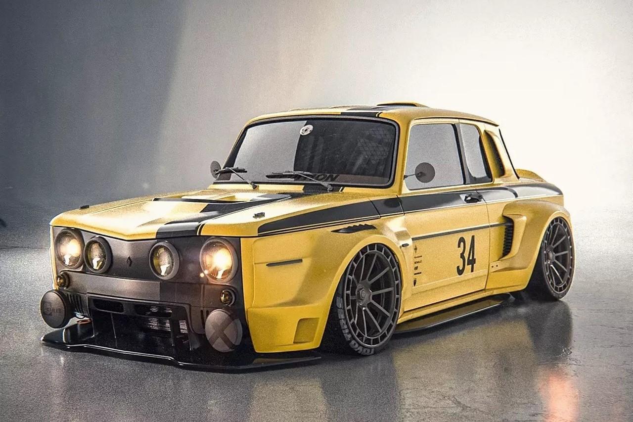 Une Renault 8 de 1962 avec un look très musclé