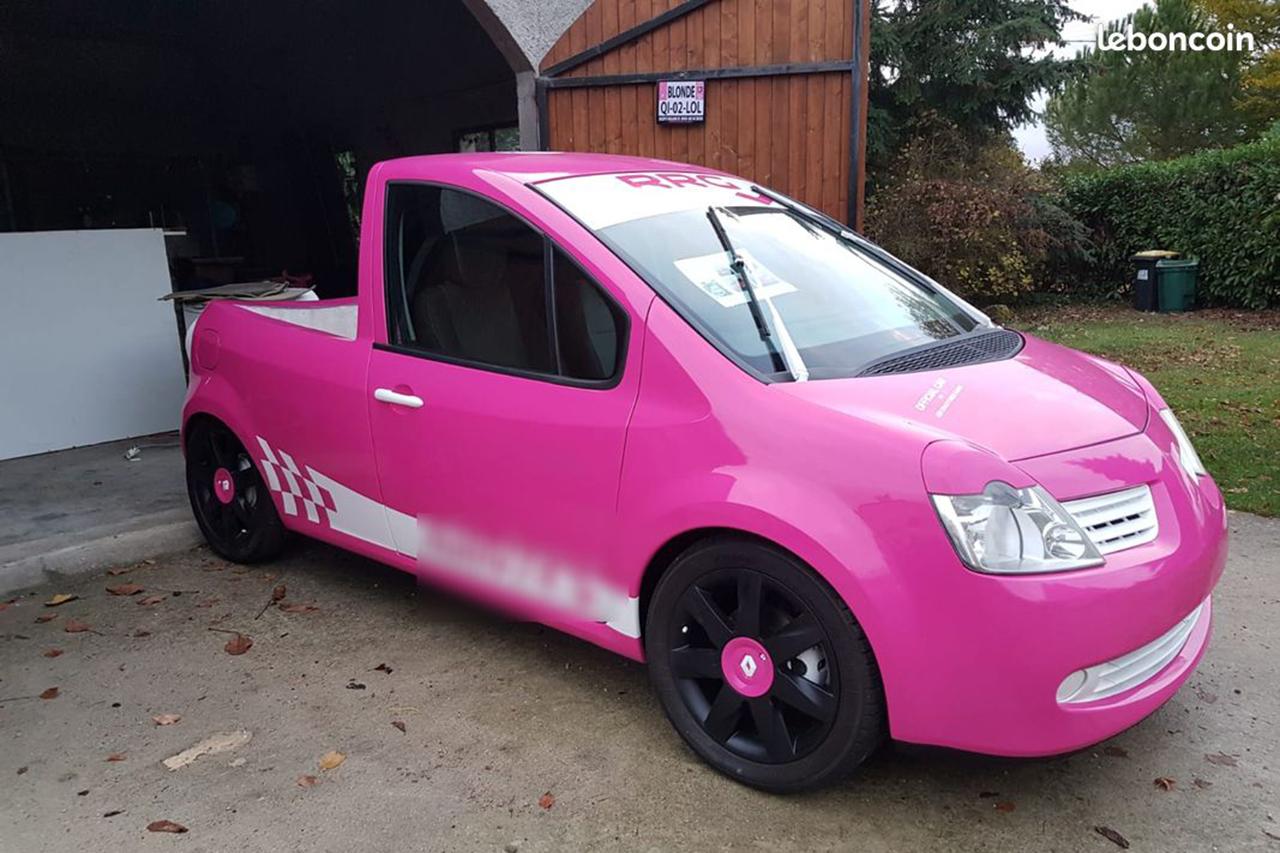 Le Renault "Pink Modus" pick-up à vendre sur Leboncoin