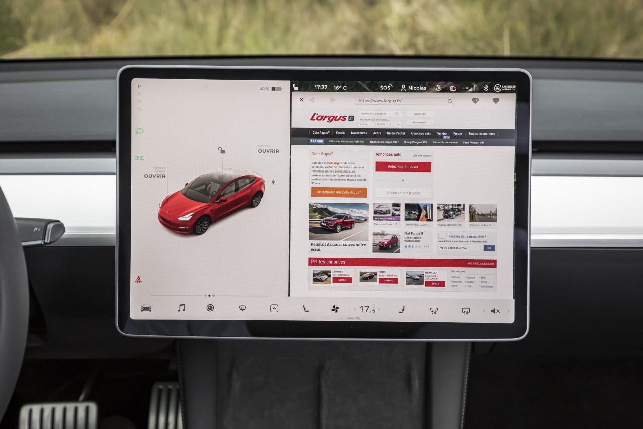 Photo 35 - navigation internet tesla - Tesla Model 3 Performance : l ...
