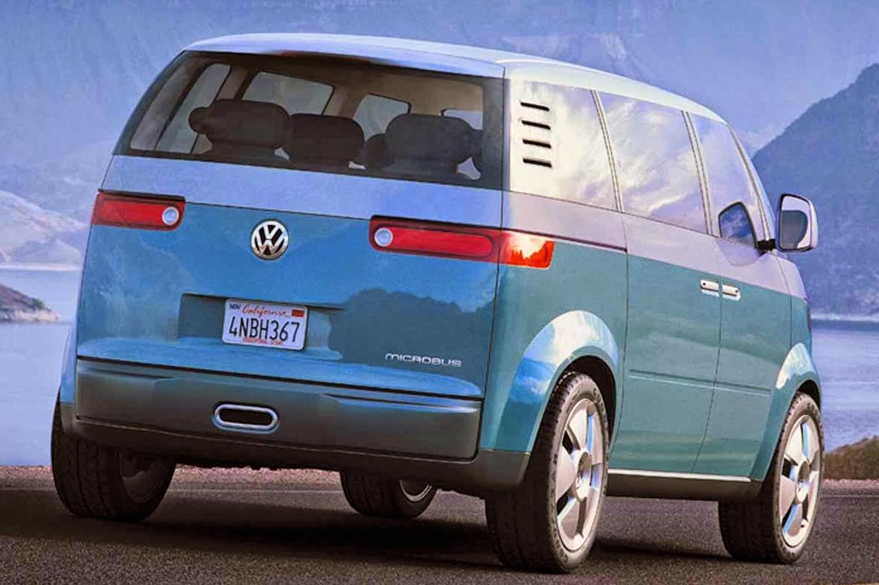 Photo 7 - Volkswagen Microbus 2001 vue arrière couleur bleu et blanc ...