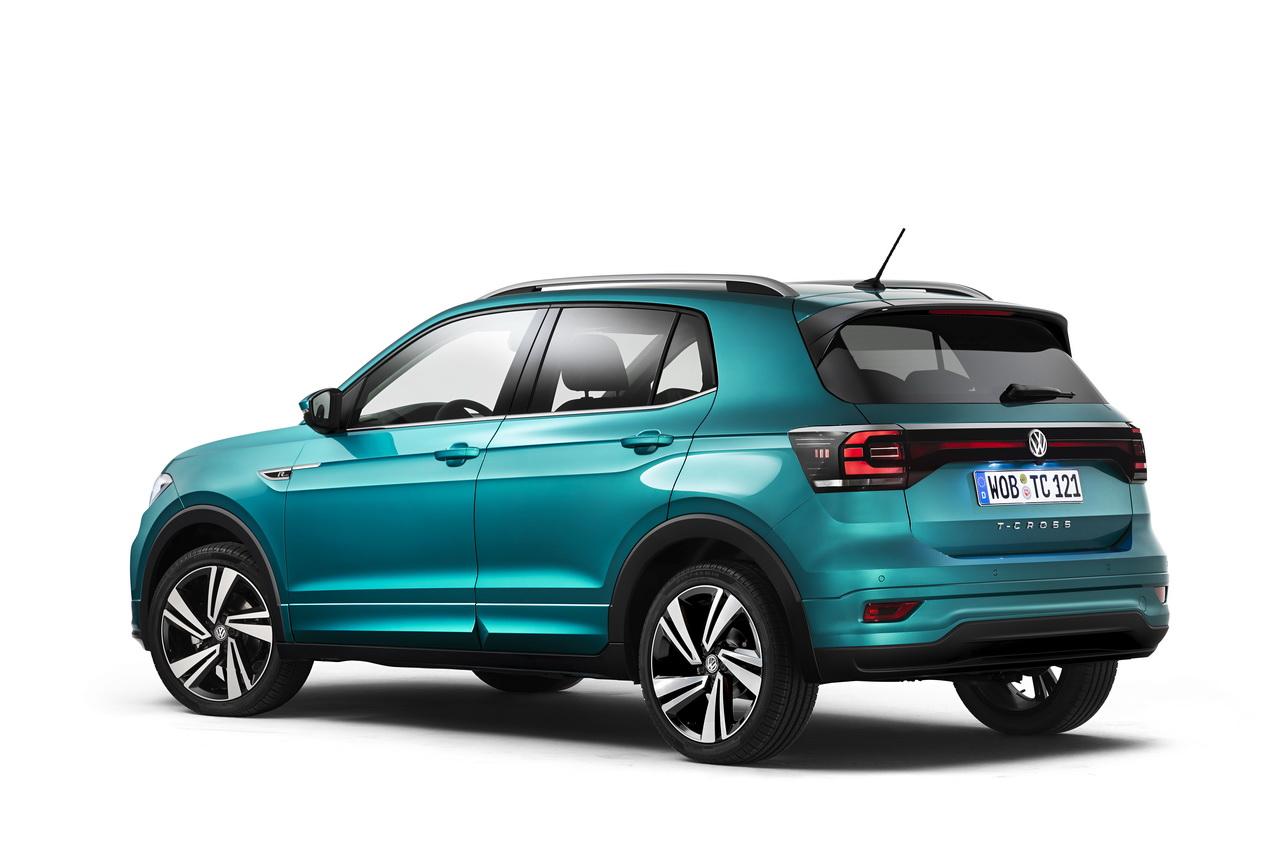 Photo 83 - Volkswagen T Cross vue arriere bleu turquoise en studio sur ...