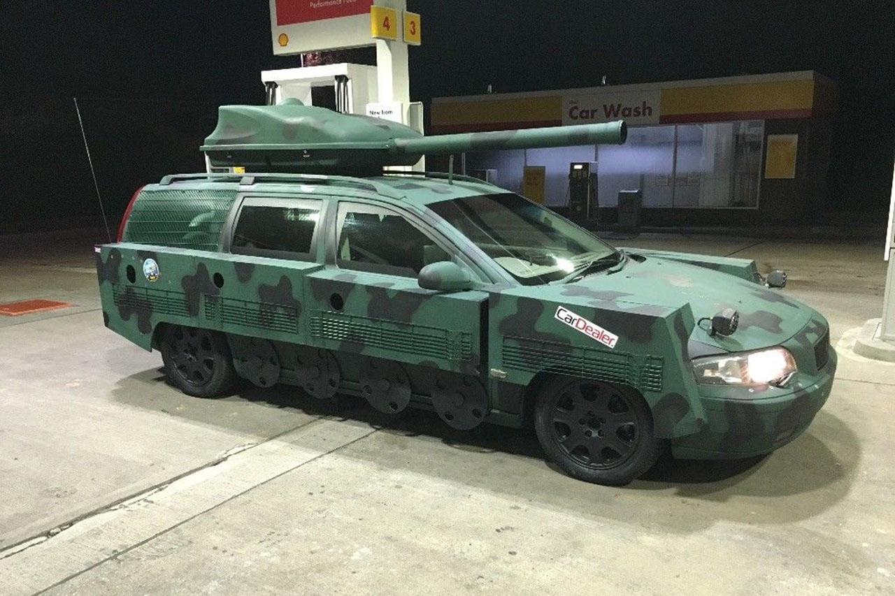 Insolite. Une Volvo V70 transformée en tank