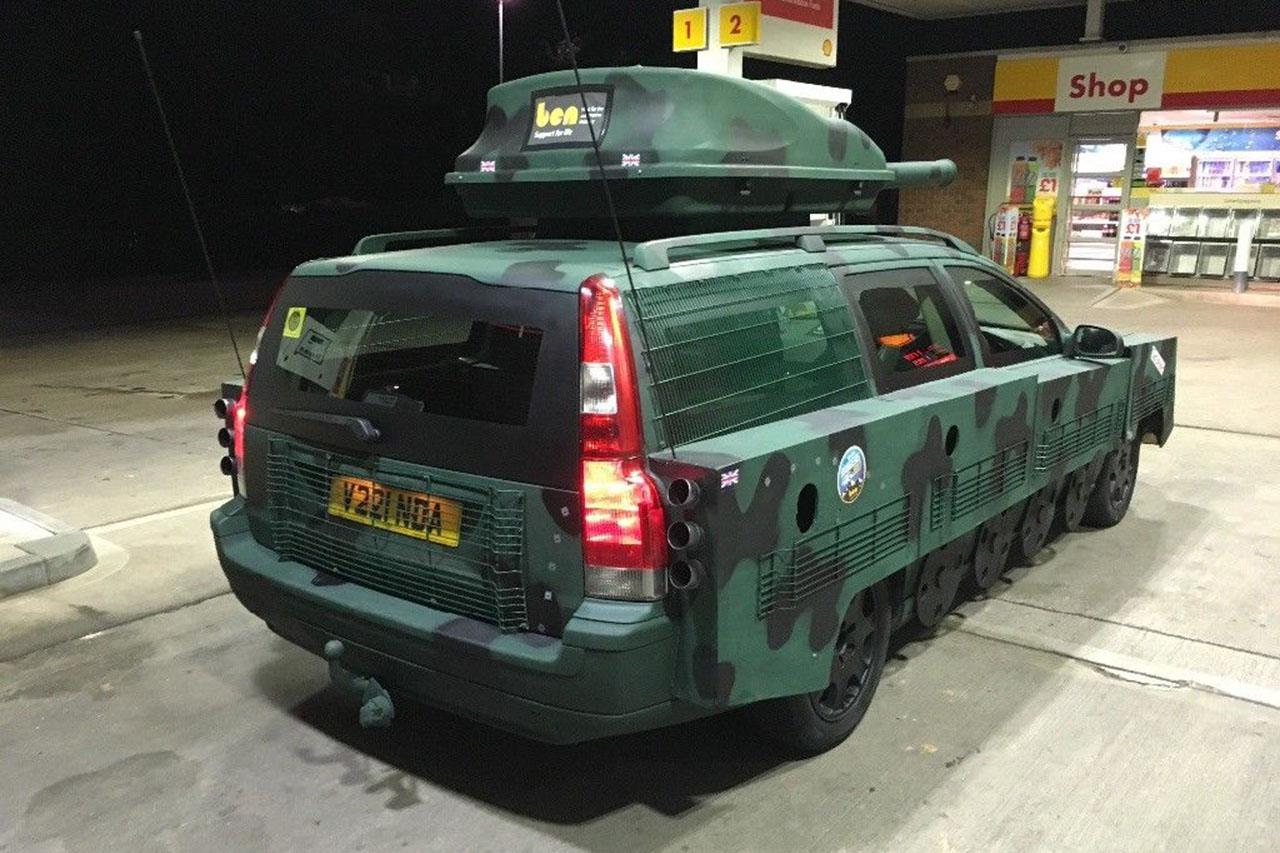 Photo 3 - volvo V70 tank - Insolite. Une Volvo V70 transformée en tank